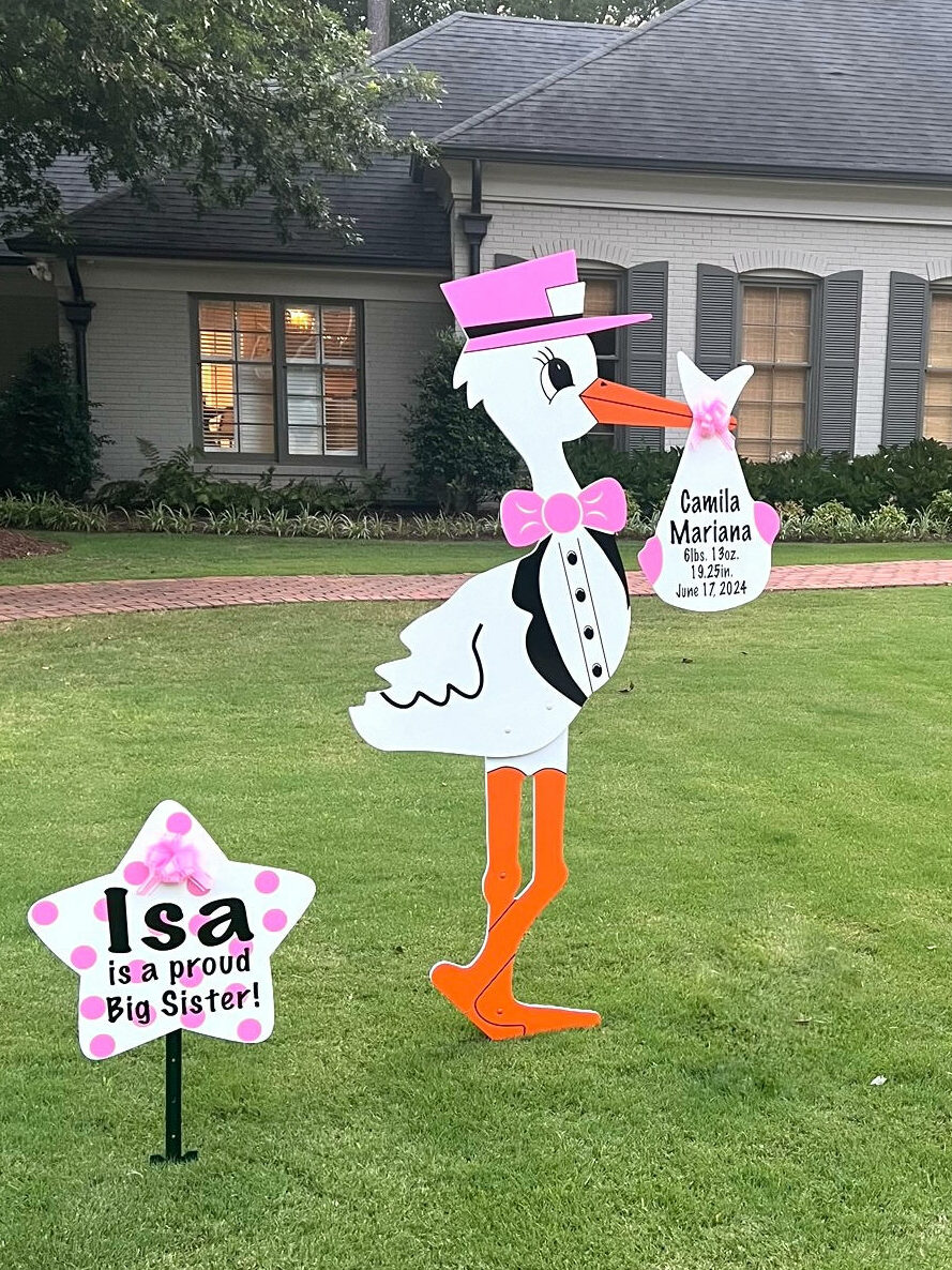 Peach State Storks : Stork Yard Signs for rent, Greater Atlanta Area, GA